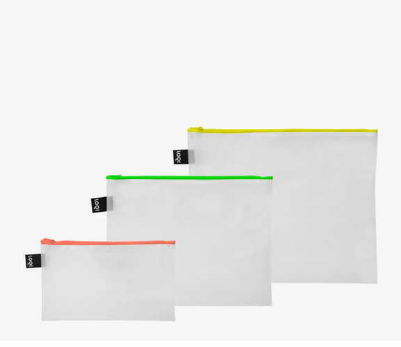 Milky Transparent Neon Zip Pockets – Magma